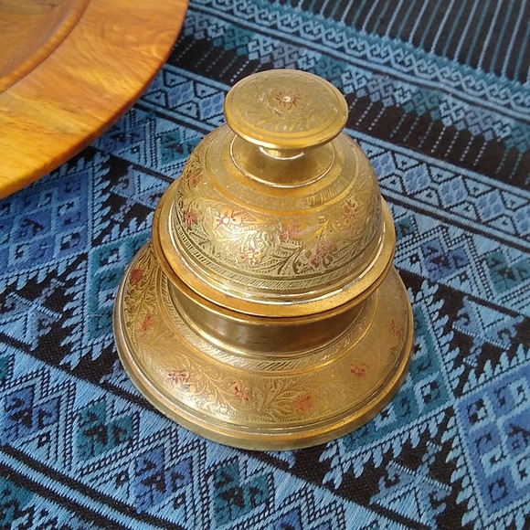Vintage | Accents | Vintage Elephant Claw Brass Bell Stand Meditation ...